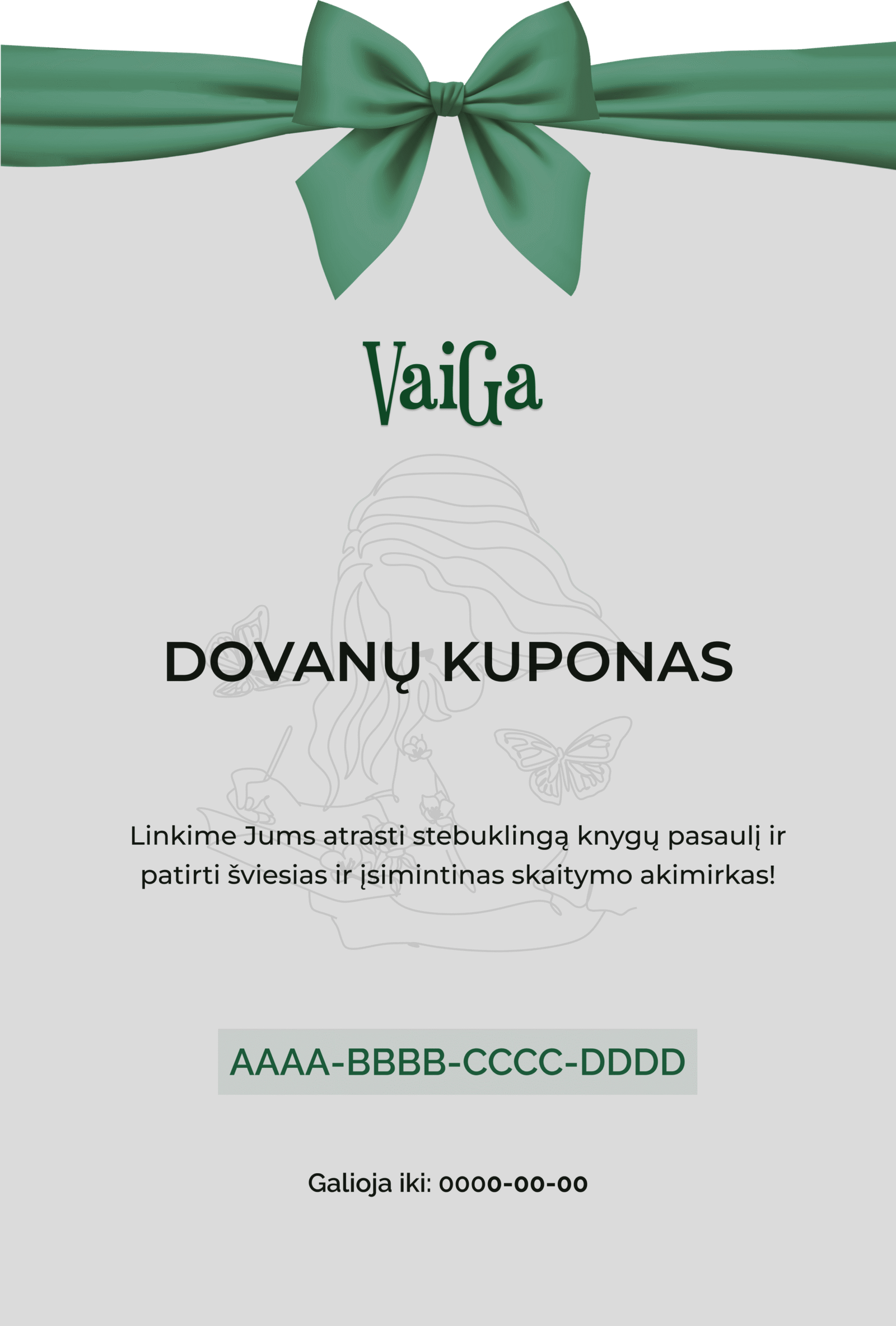 El. dovanų kuponas – vaiga.lt
