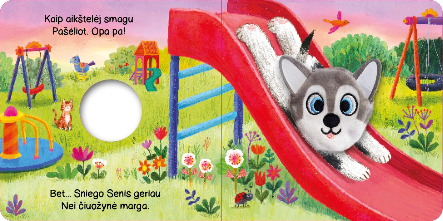 Šuniukas. Su žaisliuku ant piršto – vaiga.lt